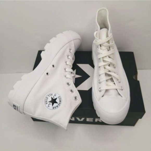 Converse | Shoes | Converse All Star Lugged White High Sneakers | Poshmark